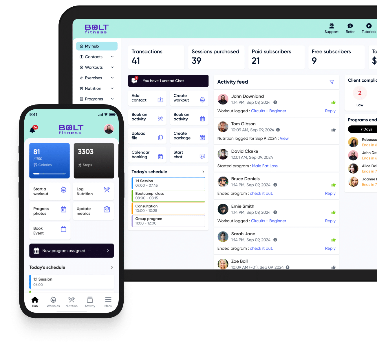 Personal Training App Features | My PT Hub