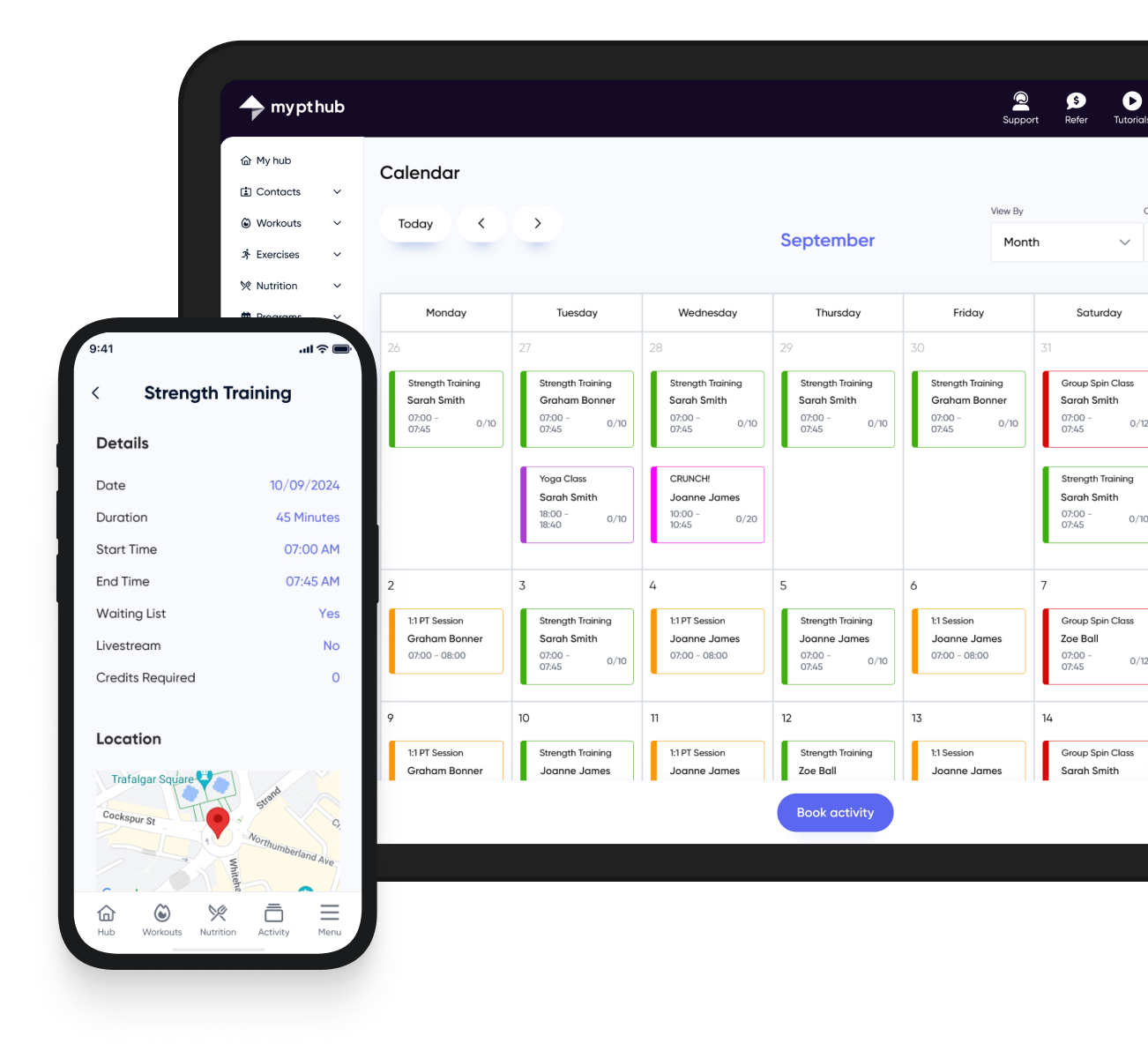 Personal Training App Features | My PT Hub
