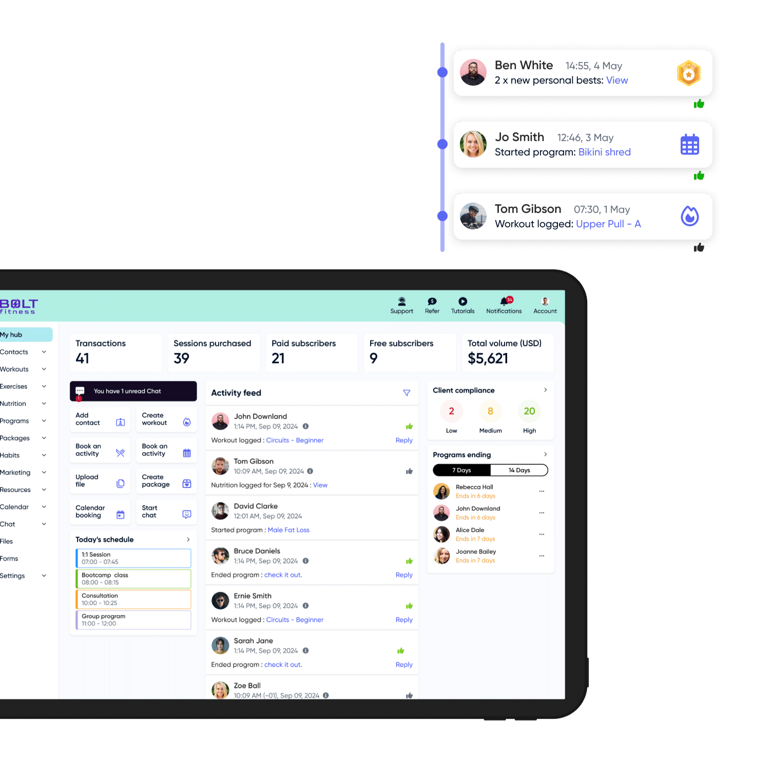 Personal Trainer Client Management Features | My PT Hub