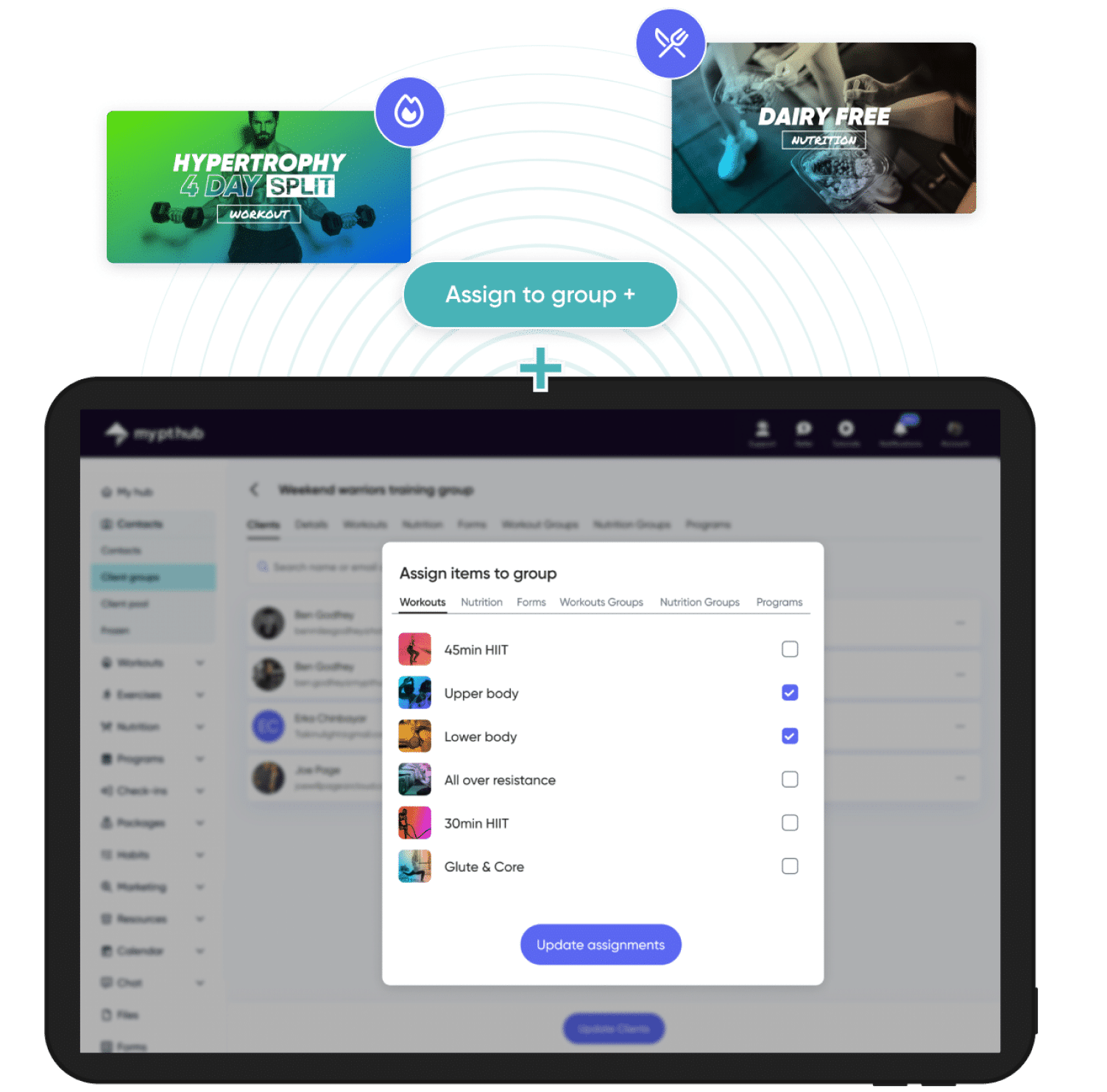 Personal Training App Features | My PT Hub