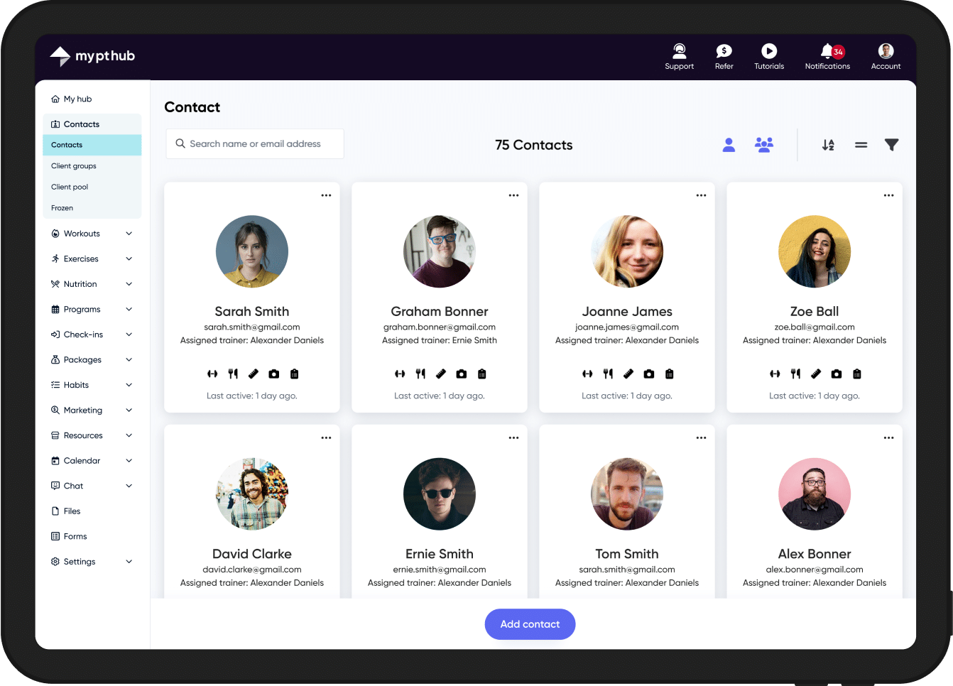 Personal Trainer Client Management Features | My PT Hub