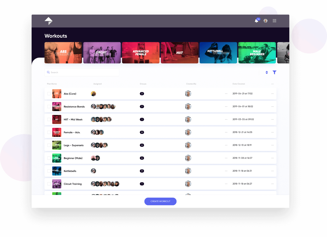 Personal Trainer Design Workouts Feature | My PT Hub